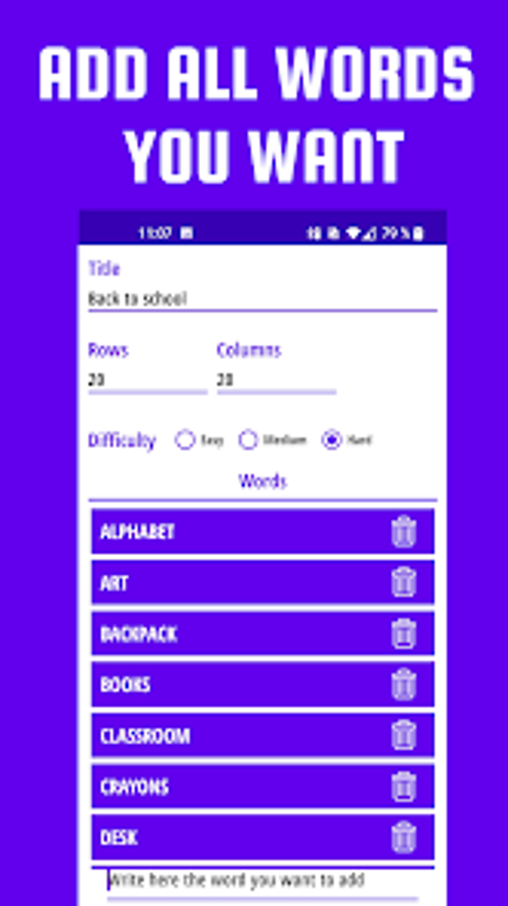 Create Word Search for Android - Download