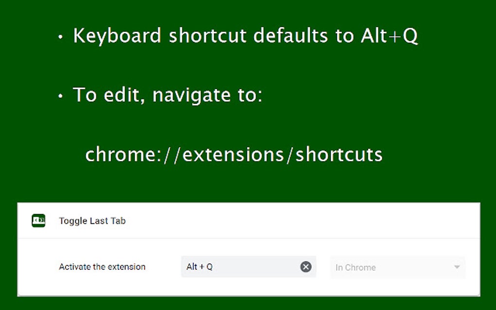 Toggle Last Tab for Google Chrome - Extension Download