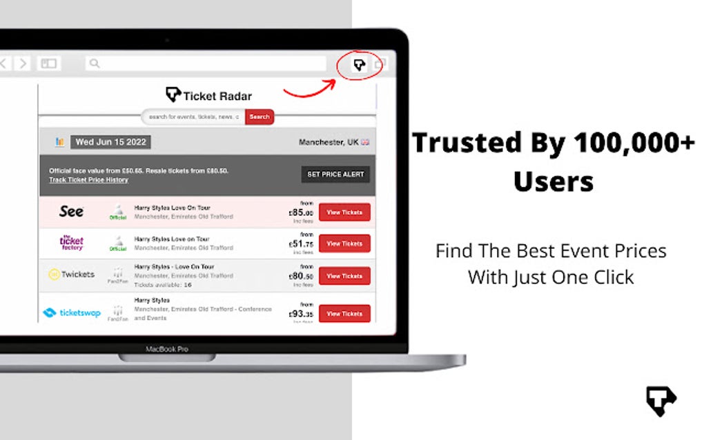 Ticket Radar - Compare Concert Ticket Prices for Google Chrome - Extension Download