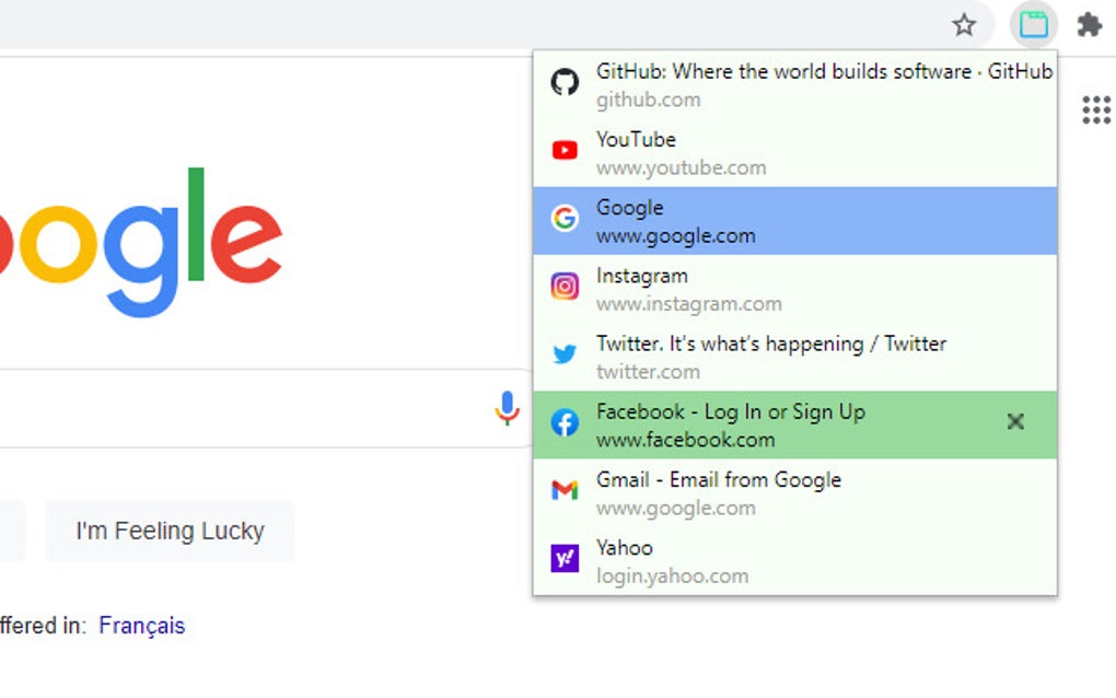Tab Switcher สำหรับ Google Chrome - ส่วนขยาย ดาวน์โหลด
