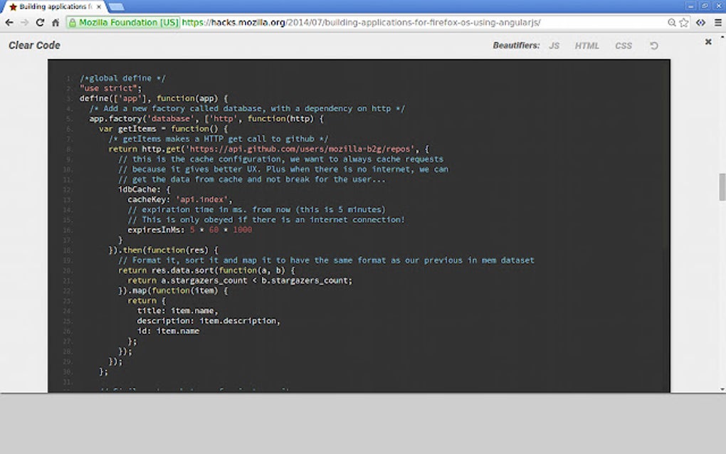 Clear Code cho Google Chrome - Tiện ích mở rộng Tải về