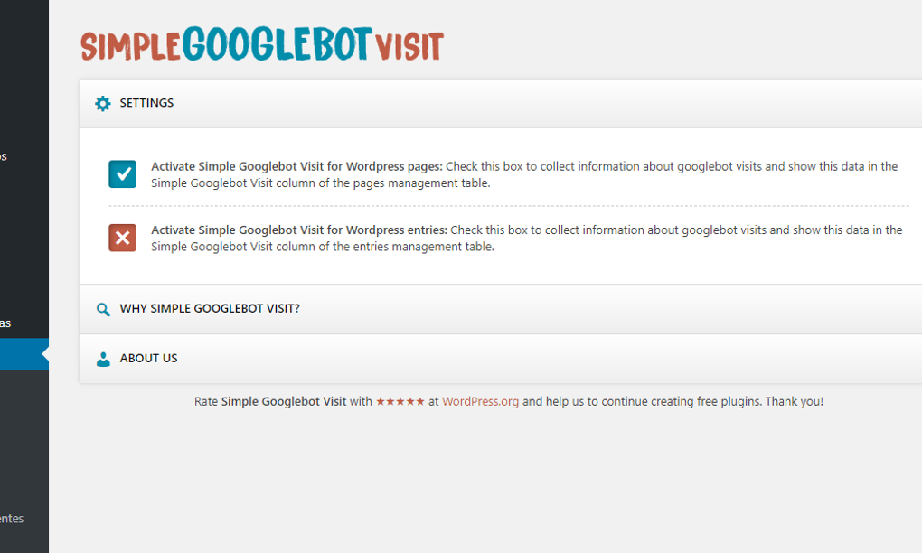 Simple Googlebot Visit para WordPress - Descargar