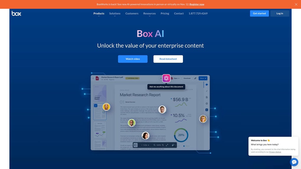 AI 생산성를 위한 Box AI - 리뷰, 기능 및 사용 사례