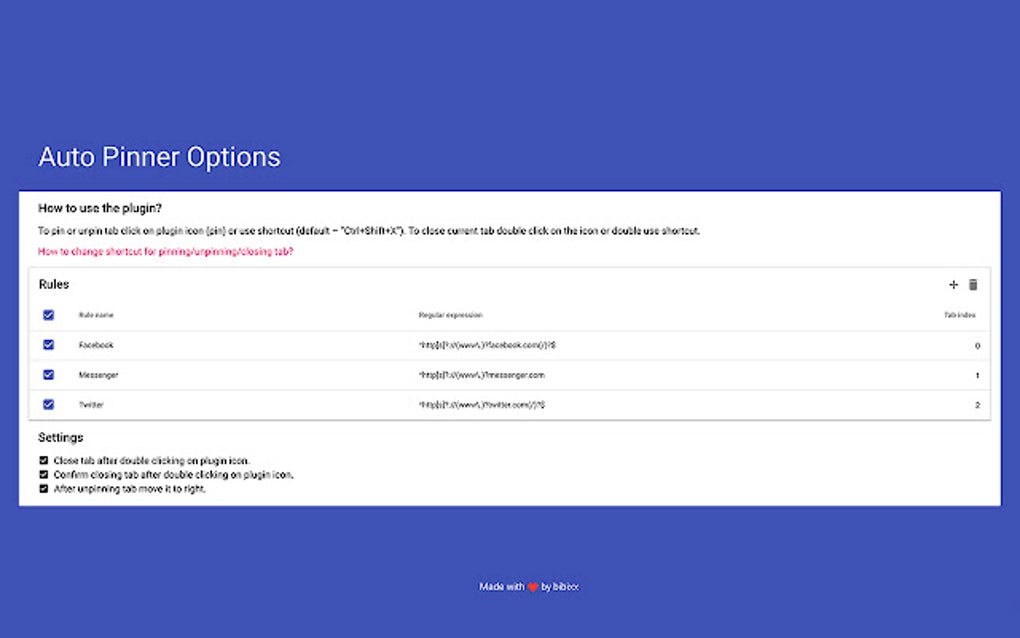 Tab pinner for Google Chrome - Extension Download