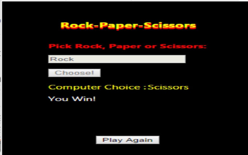 Rock Paper Scissors Google Chrome 용 - 확장 프로그램 다운로드