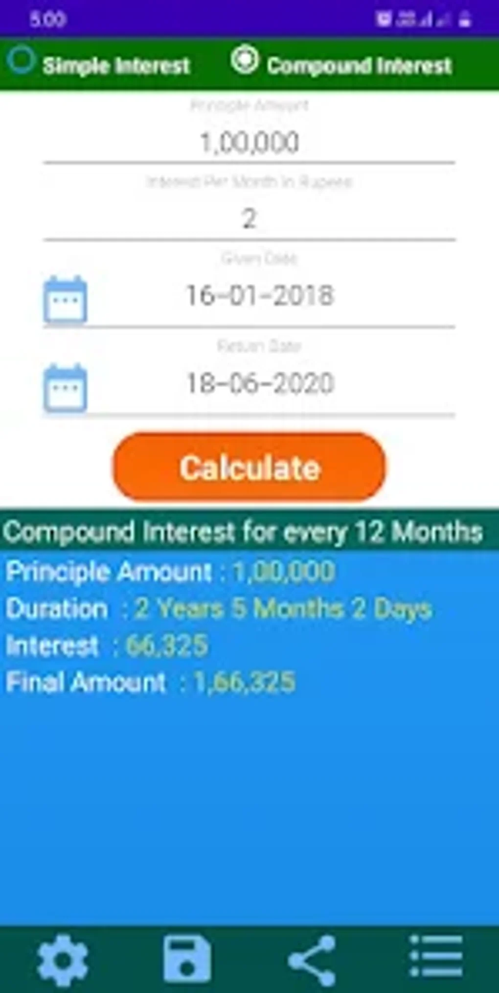 Interest Calculator for Android - Download