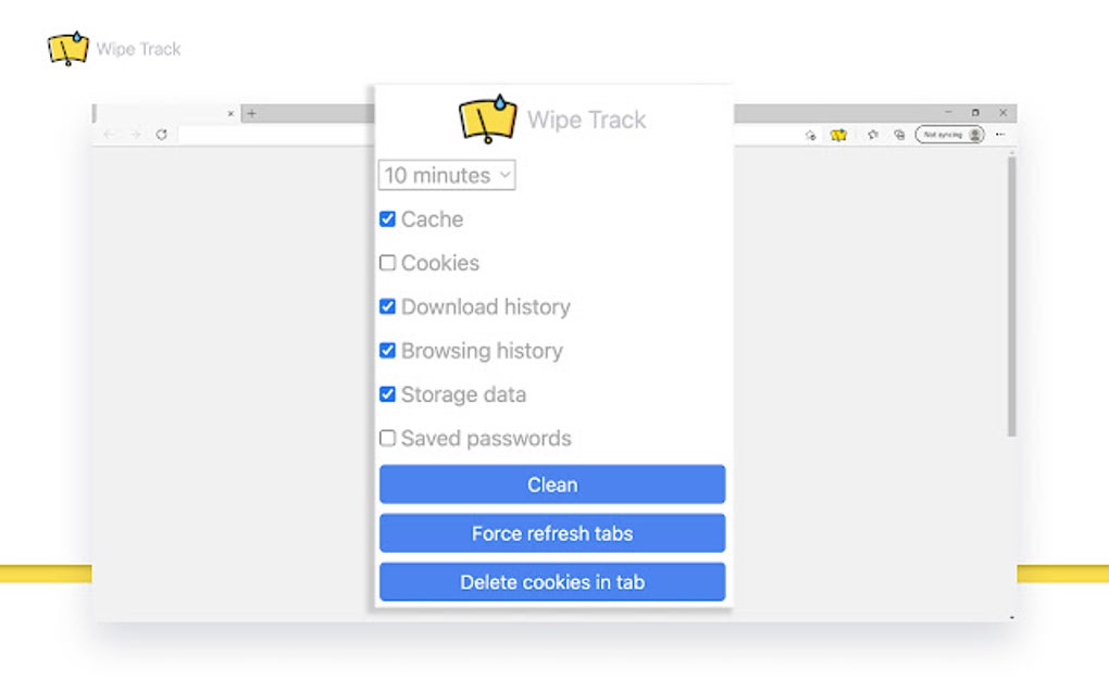 Wipe Track Google Chrome 용 - 확장 프로그램 다운로드