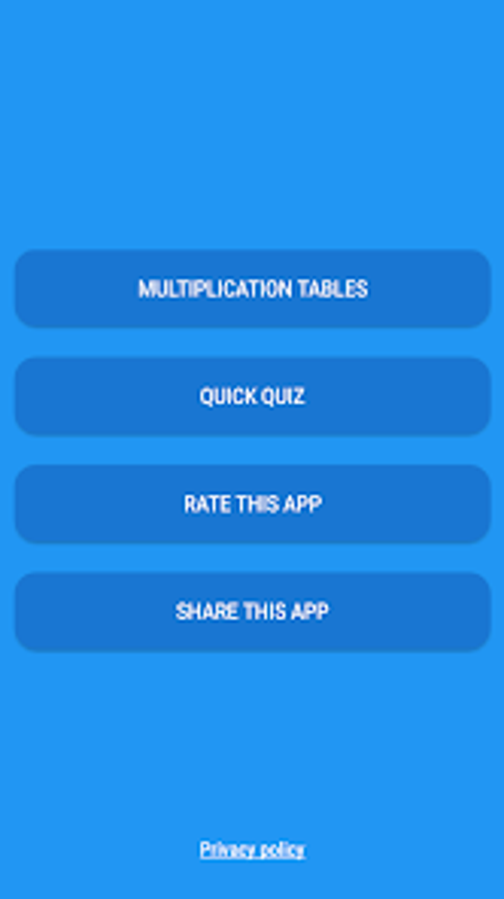 Android Multiplication Tables 1 To 12 