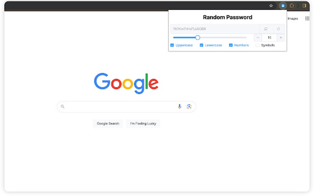 Random Password Generator para Google Chrome - Extensión Descargar
