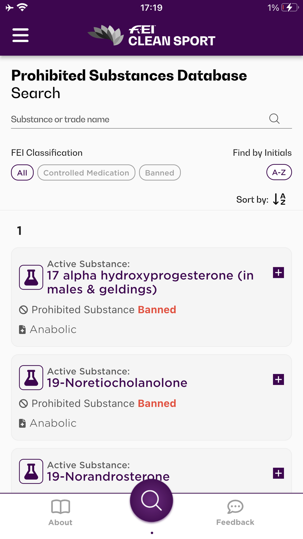 FEI CleanSport Database for iPhone - Download