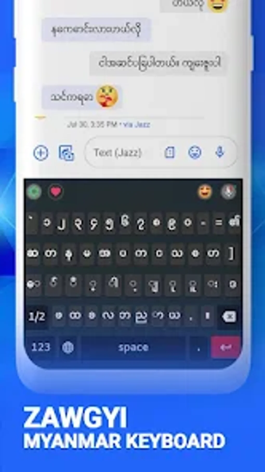 Zawgyi Myanmar Keyboard para Android - Descargar