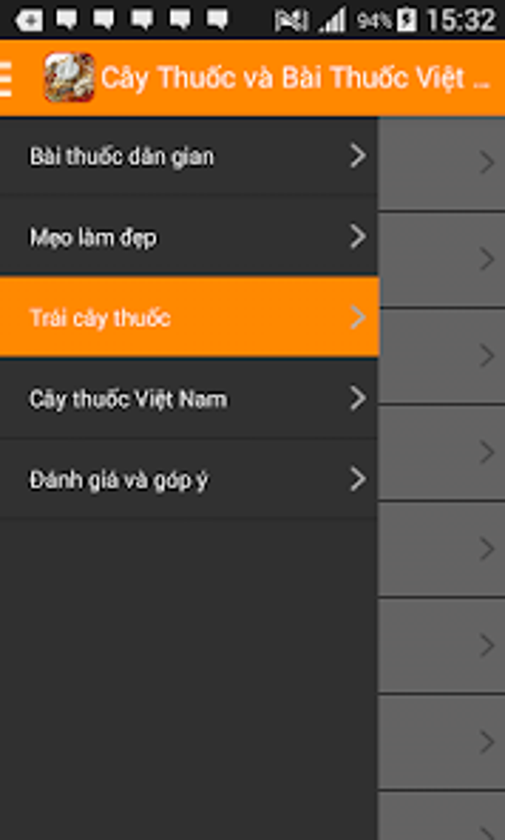 Bài thuốc và Trái cây thuốc VN per Android - Download