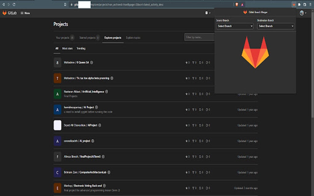 Gitlab Branch Merger Google Chrome 용 - 확장 프로그램 다운로드