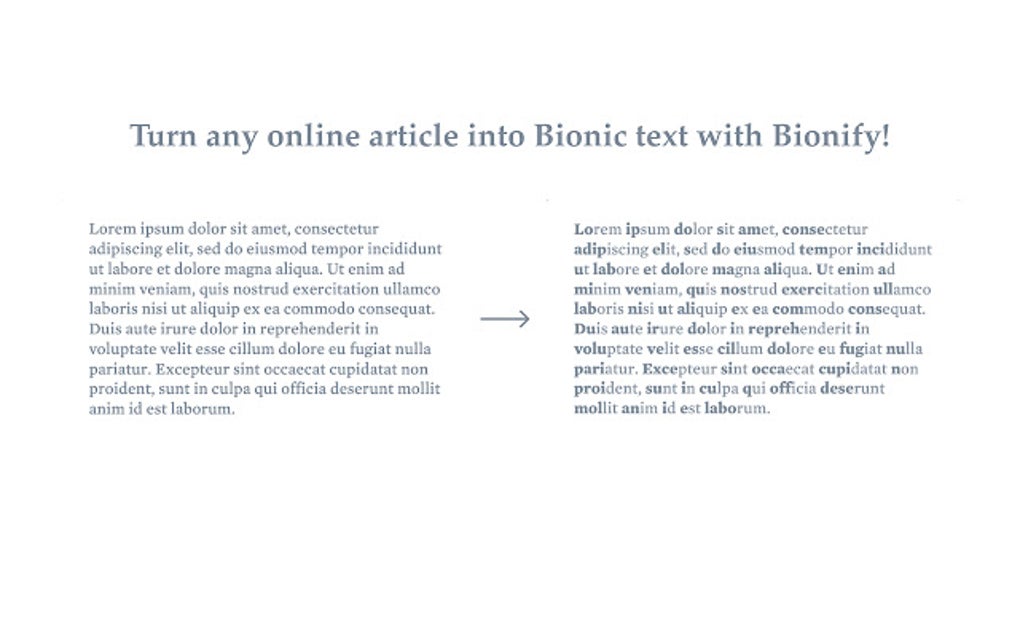 Bionify | Read faster! para Google Chrome - Extensión Descargar