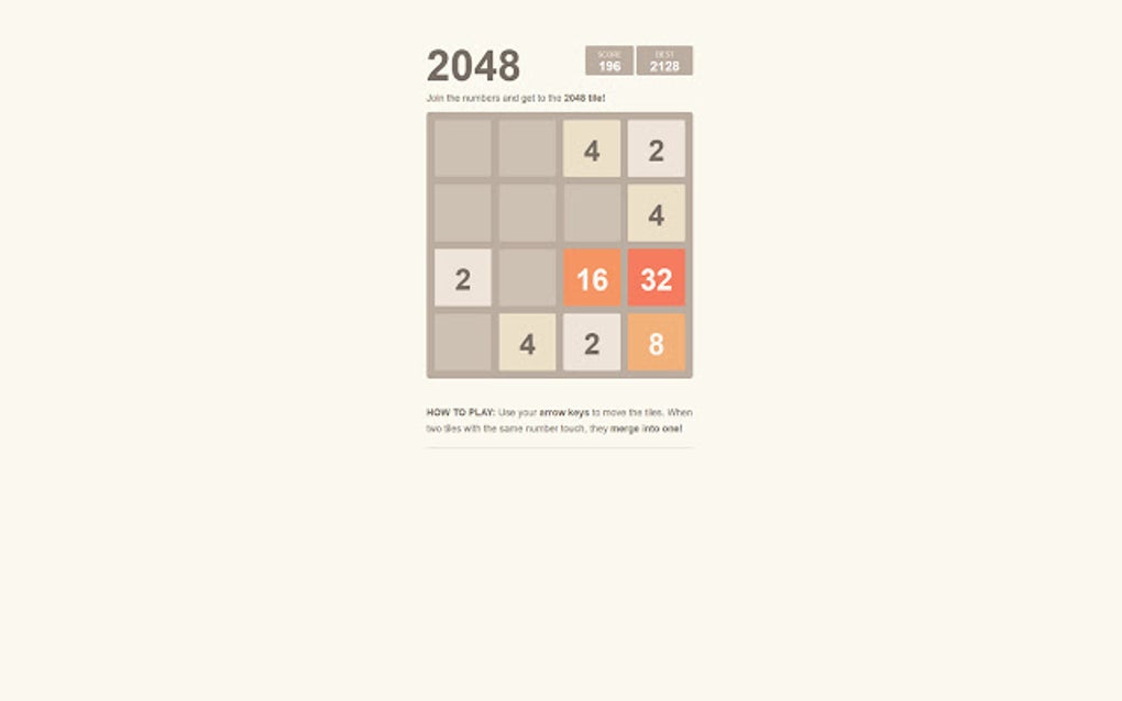 2048 for Chrome Google Chrome 용 - 확장 프로그램 다운로드
