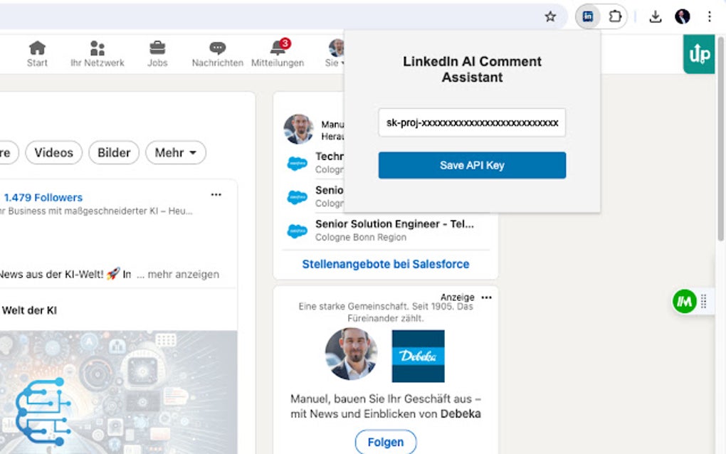 LinkedIn AI Comment Assistant for Google Chrome - Extension Download