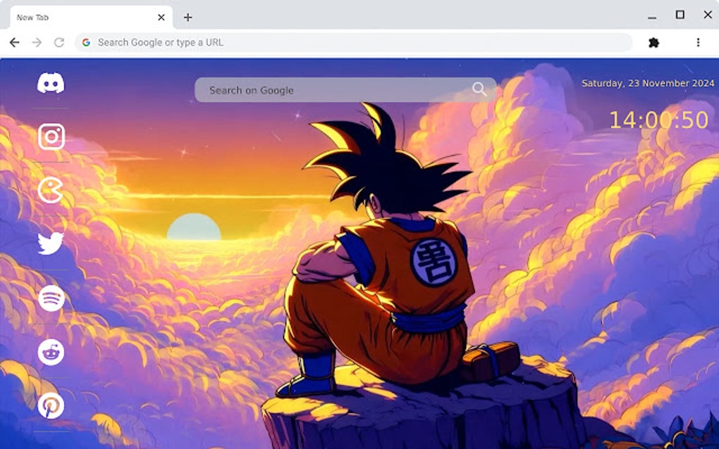 Goku Watching Sunset Dragon Ball for Google Chrome - Extension Download