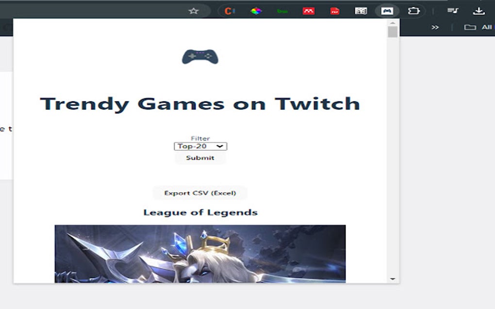 twitch trendy games Google Chrome 용 - 확장 프로그램 다운로드