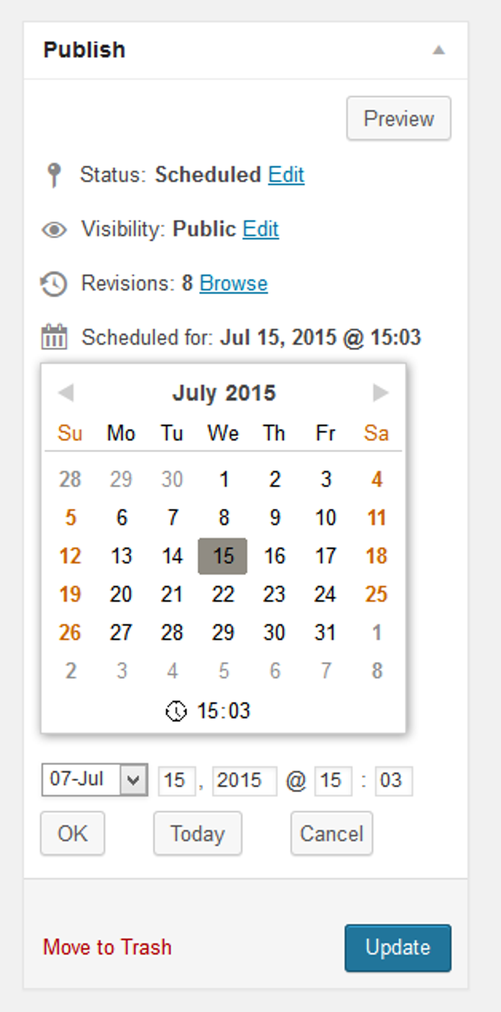 Schedule Posts Calendar para WordPress - Descargar