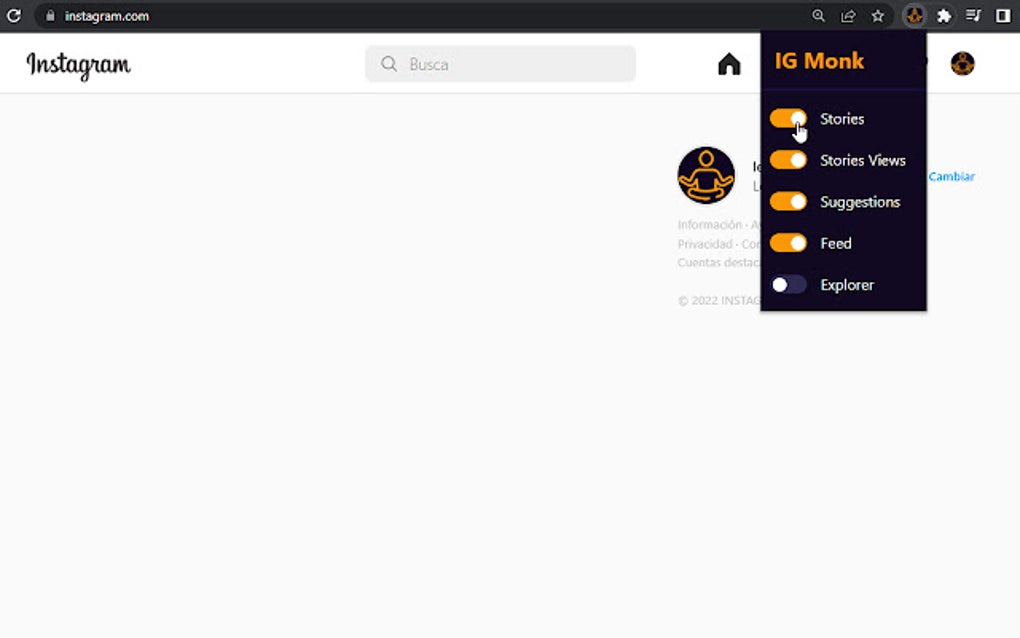IG Monk for Google Chrome - Extension Download