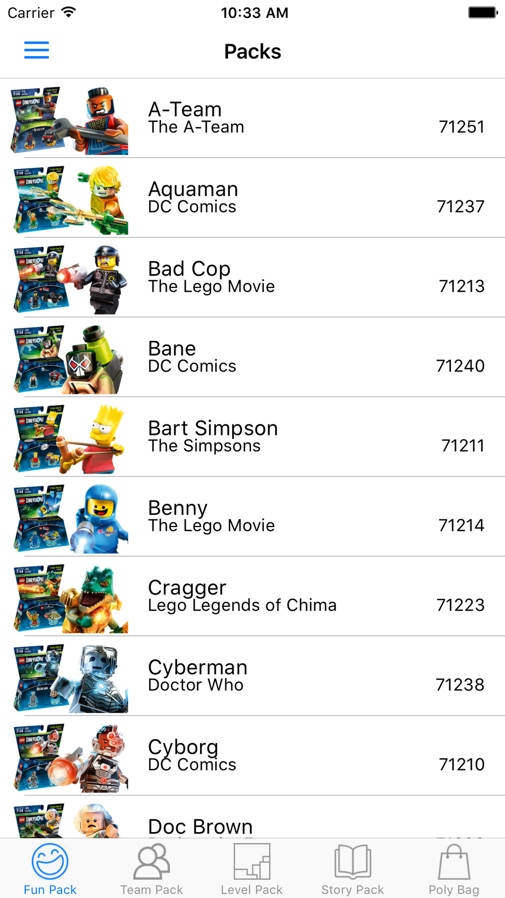 iPhone için My Collections: LEGO Dimensions Ed. - İndir