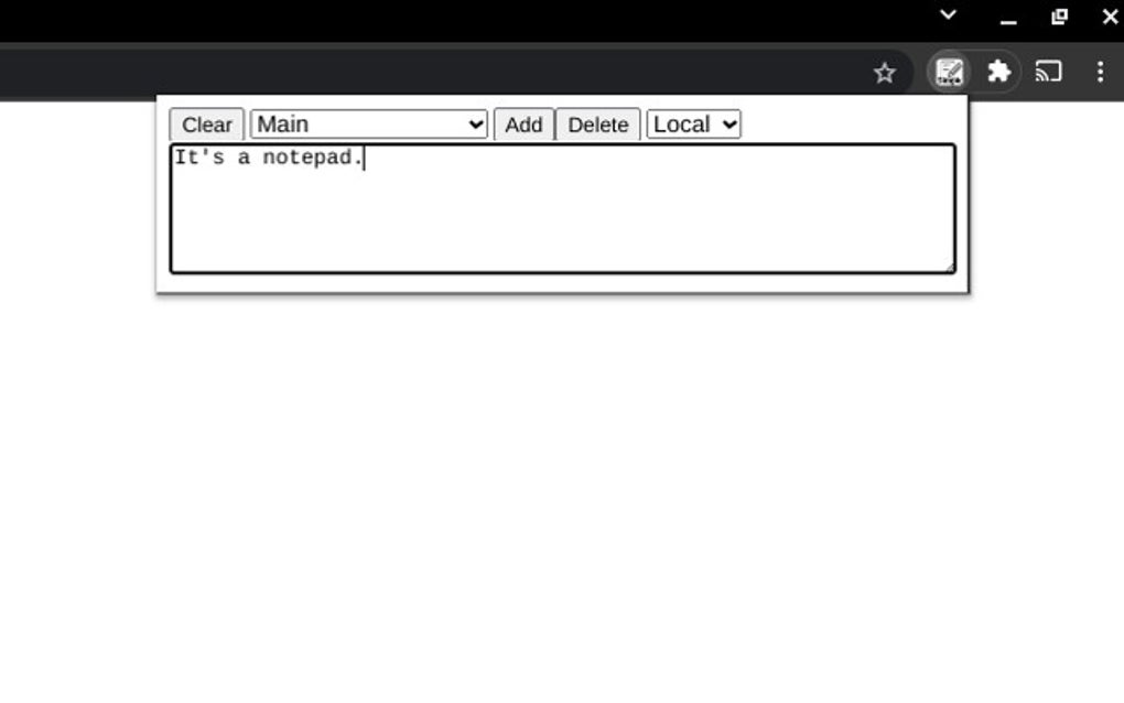 Simple Notepad pour Google Chrome - Extension Télécharger