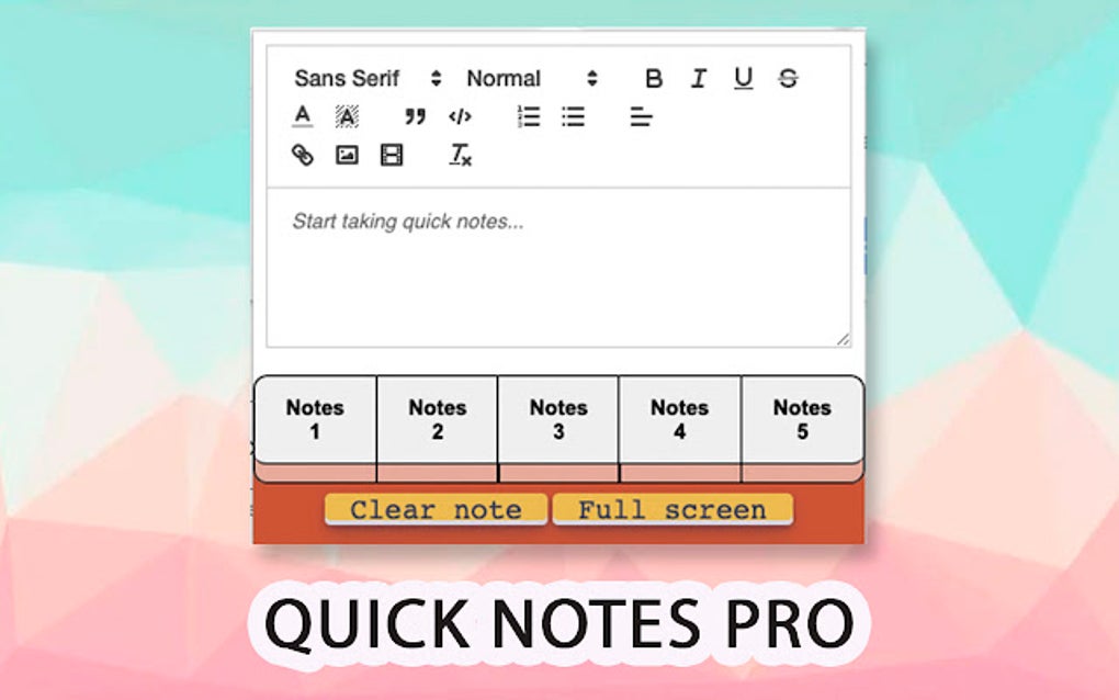 Quick Notes Pro para Google Chrome - Extensión Descargar