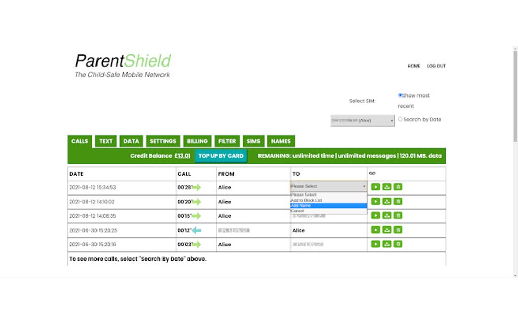 ParentShield Names4Numbers for Google Chrome - Extension Download