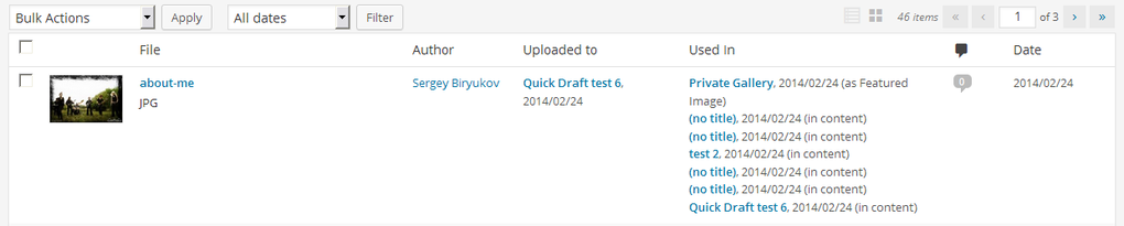 Find Posts Using Attachment para WordPress - Descargar