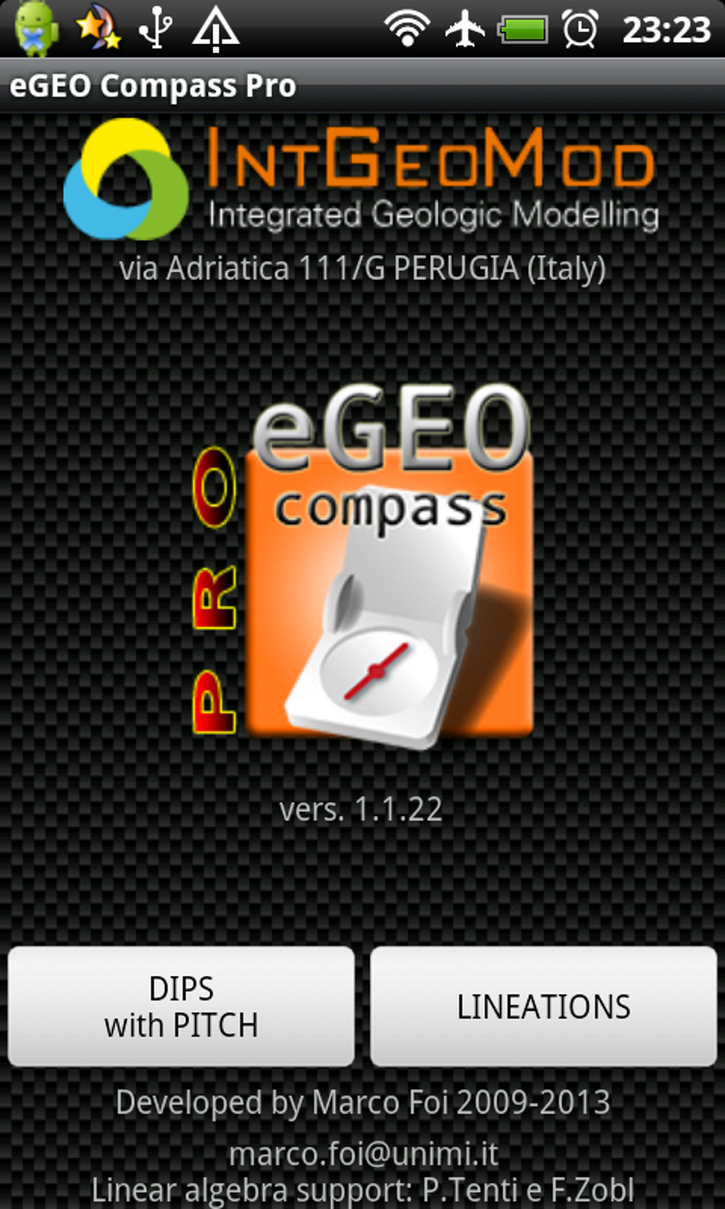 eGEO Compass ProDEMO IntGeoMod APK for Android - Download