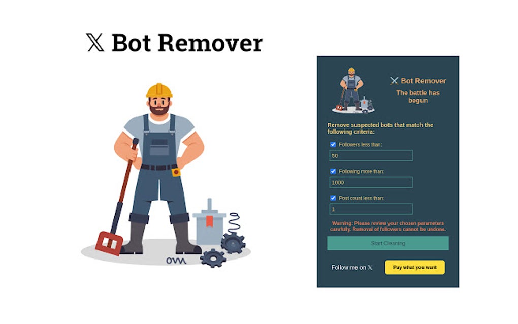 X Bot Remover สำหรับ Google Chrome - ส่วนขยาย ดาวน์โหลด