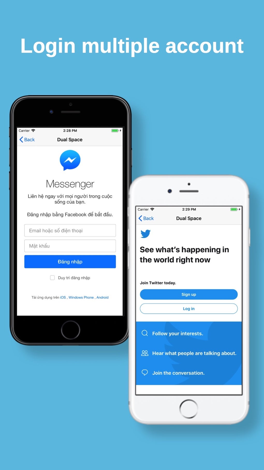 Dual Space Lite cho iPhone - Tải về