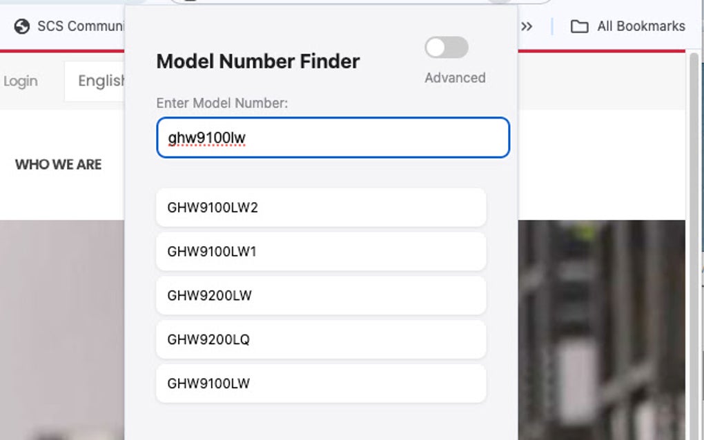 Model Number Finder Google Chrome 용 - 확장 프로그램 다운로드