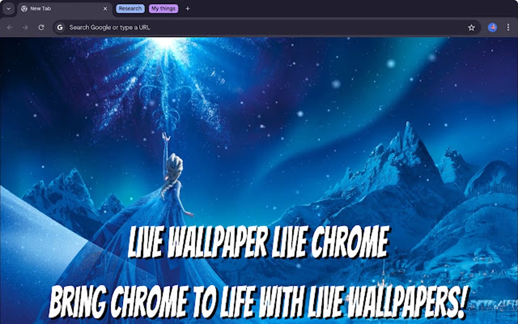 Elsa Frozen Live Wallpaper New Tab per Google Chrome - Estensione Download