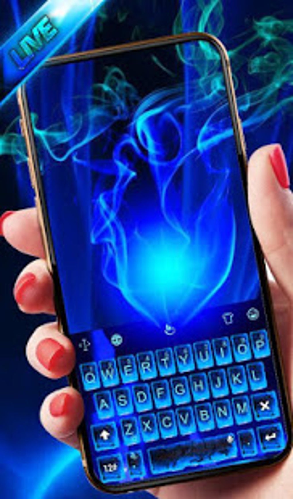 Live Blue Fire Keyboard Theme para Android - Descargar