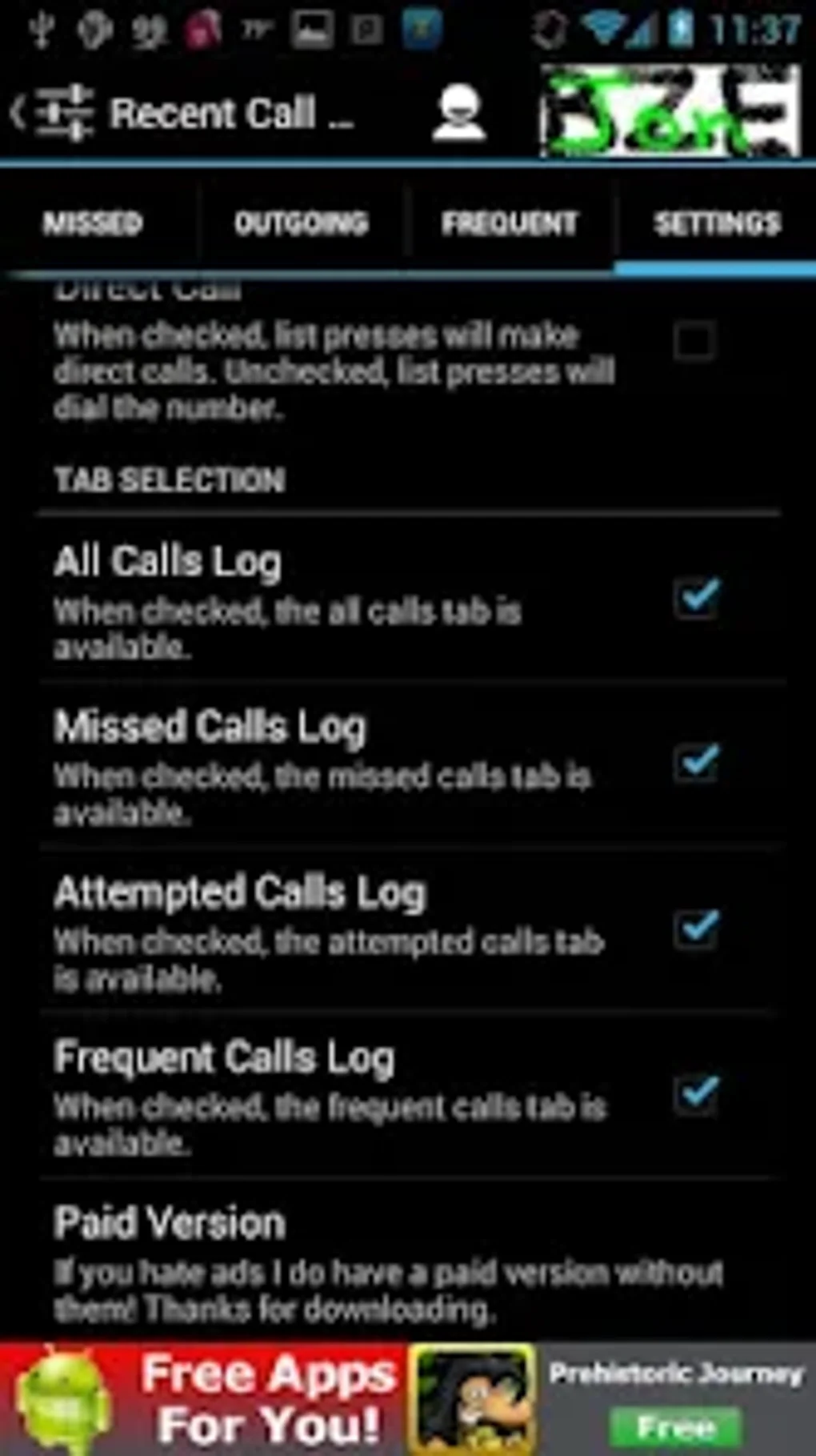 Recent Call Log for Android - Download