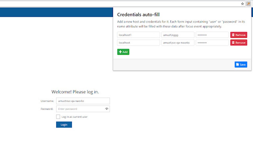 Credentials Autofill for Google Chrome - Extension Download