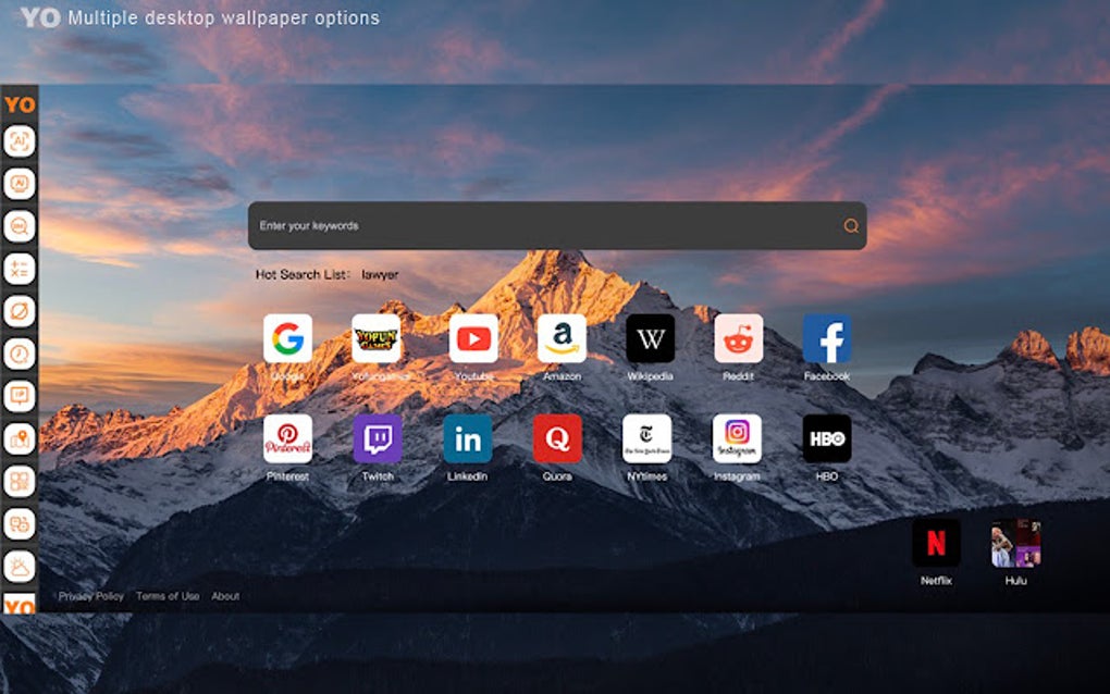 Yo New Tab Google Chrome 용 - 확장 프로그램 다운로드
