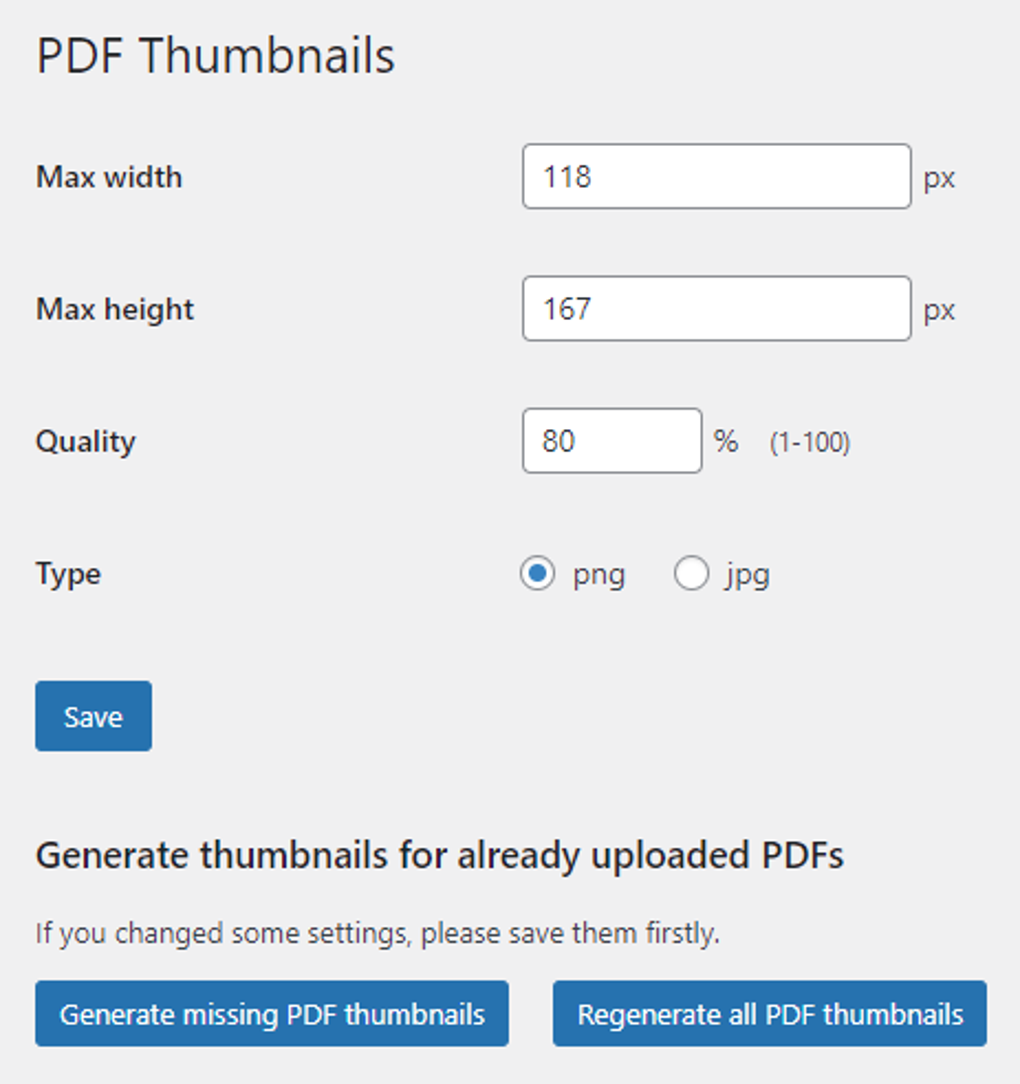 PDF Thumbnail Generator สำหรับ WordPress - ดาวน์โหลด