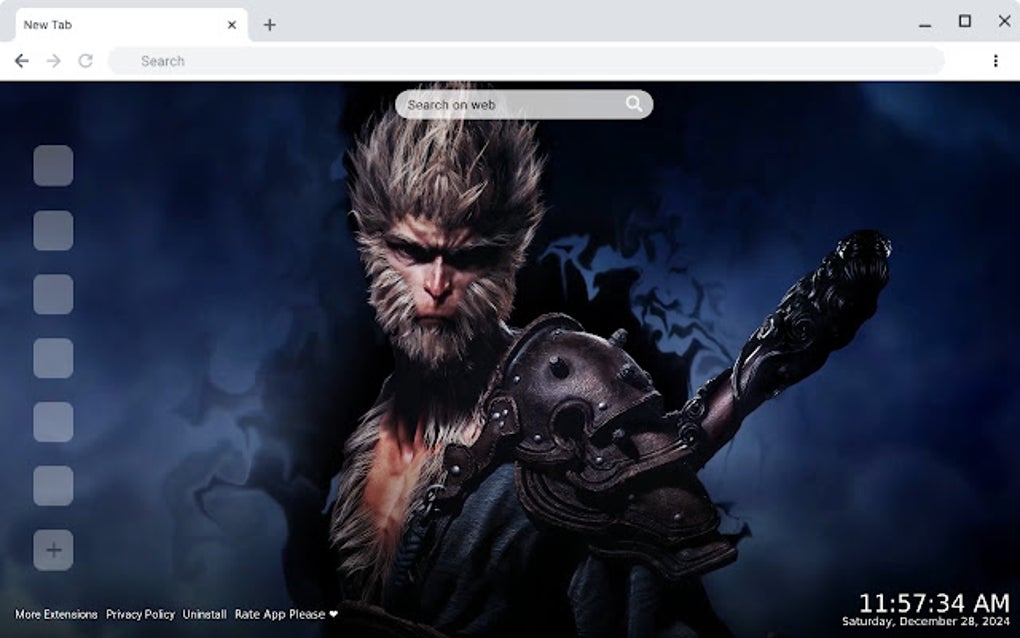 Wukong Black Myth Live Wallpaper cho Google Chrome - Tiện ích mở rộng Tải về
