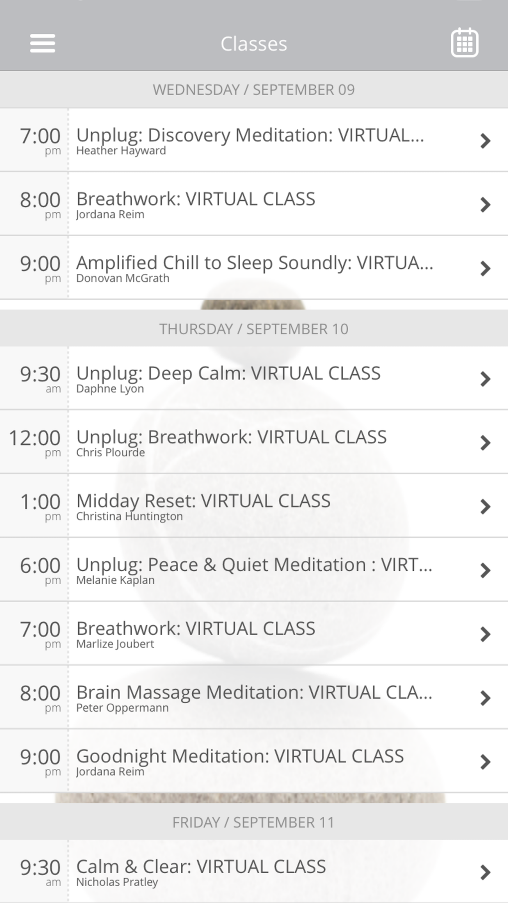 Unplug Meditation Booking for iPhone - Download