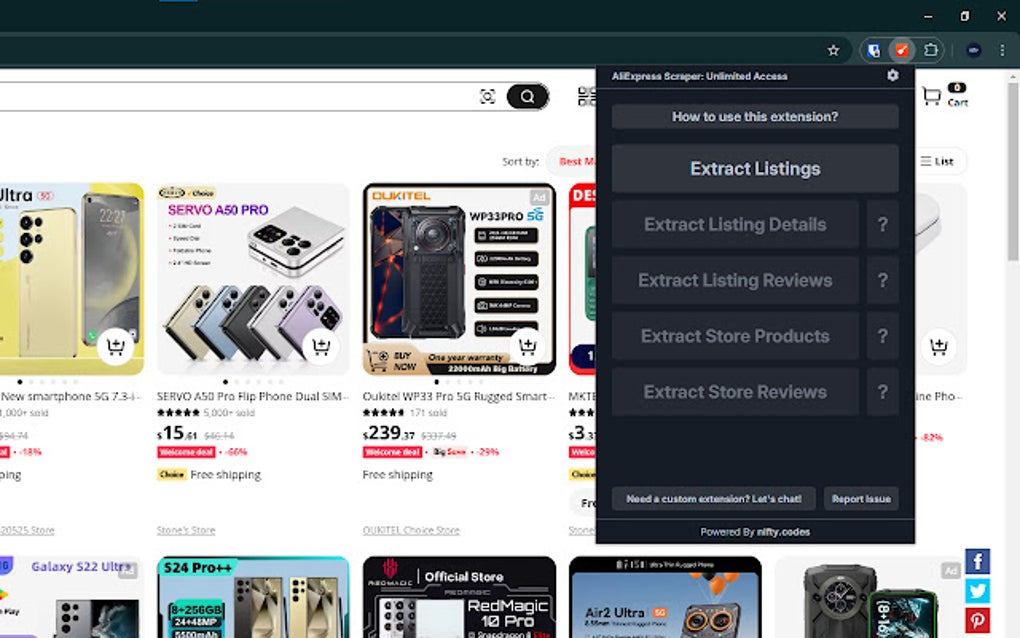AliExpress Scraper - Data Extractor & Exporter para Google Chrome - Extensión Descargar