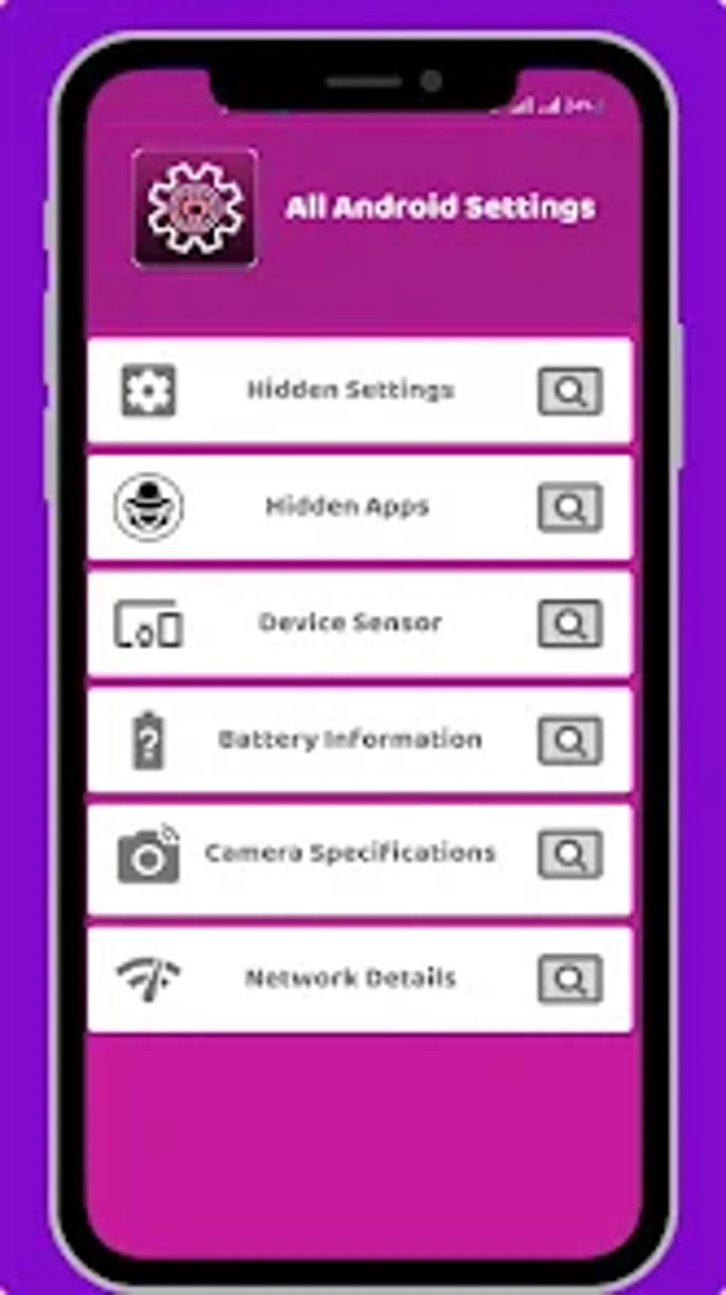 Android 용 Hidden Android Settings - 다운로드