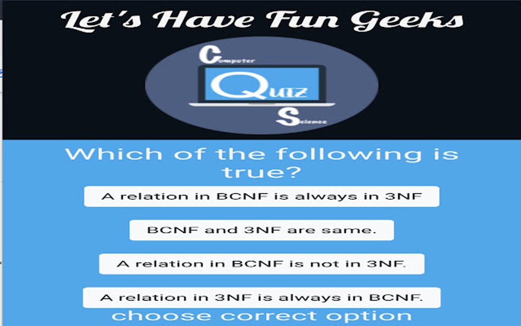 CS Quiz Application for Google Chrome - Extension Download