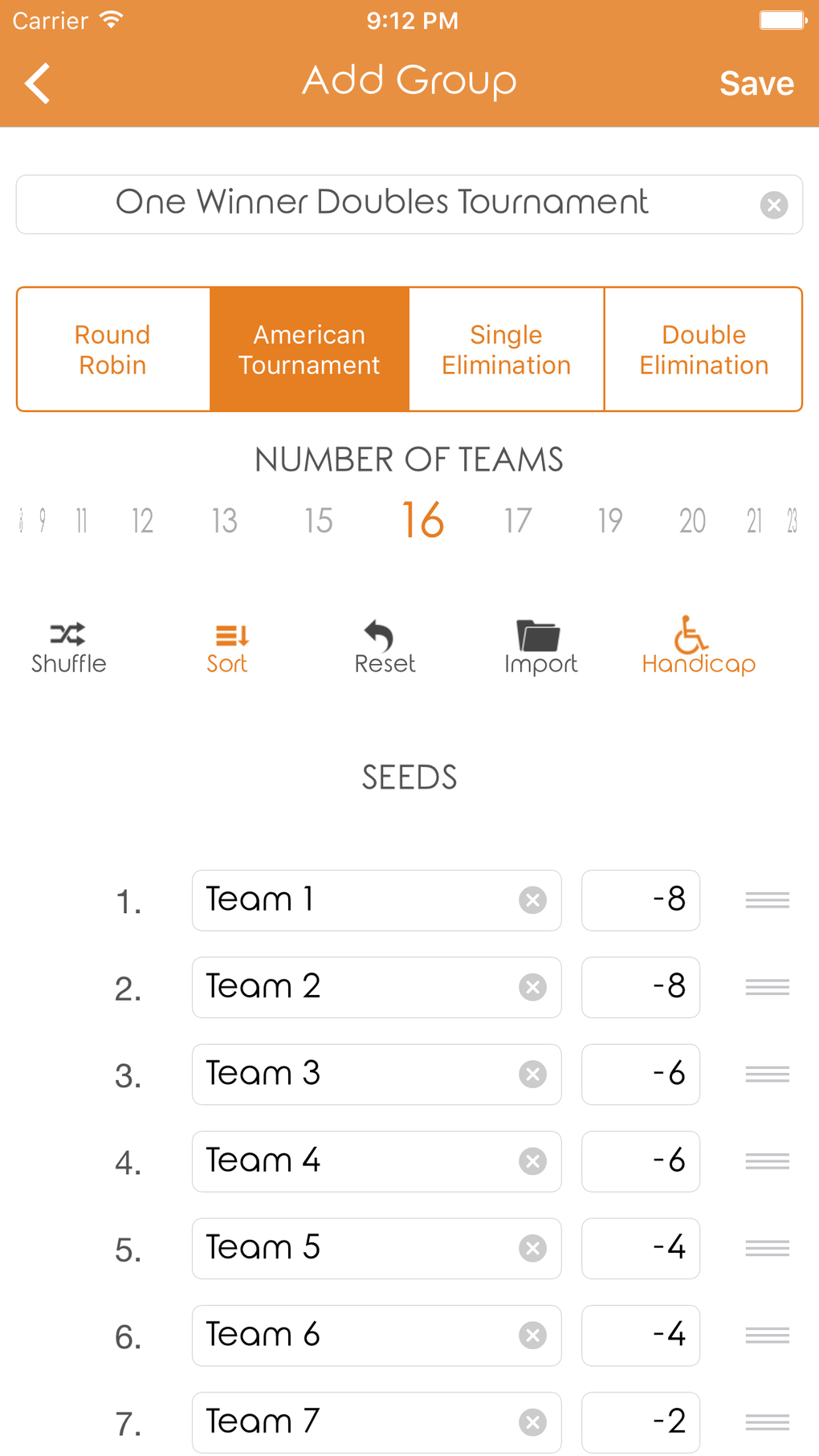 Tournament Scheduler for iPhone - Download