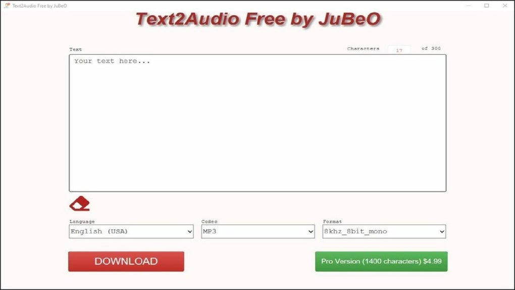 Text2Audio Free by JuBeO - Download