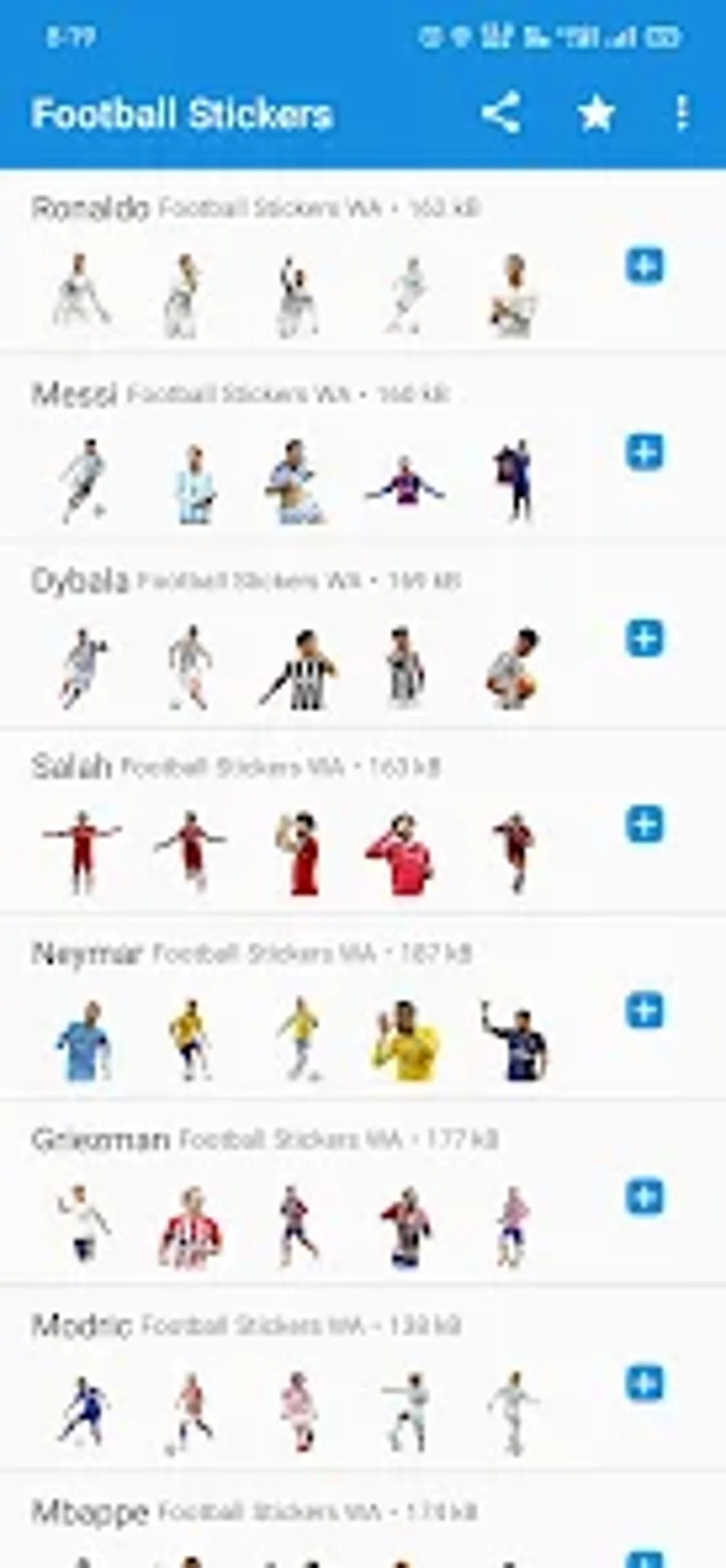 WASticker - Football Stickers para Android - Descargar