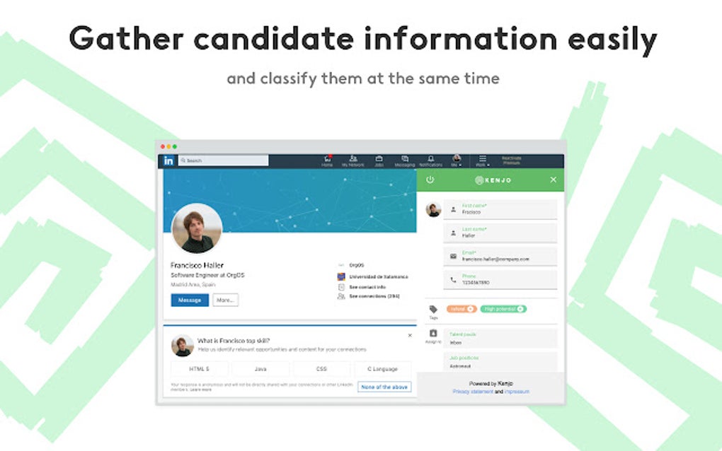 Kenjo Active Sourcing Google Chrome 용 - 확장 프로그램 다운로드