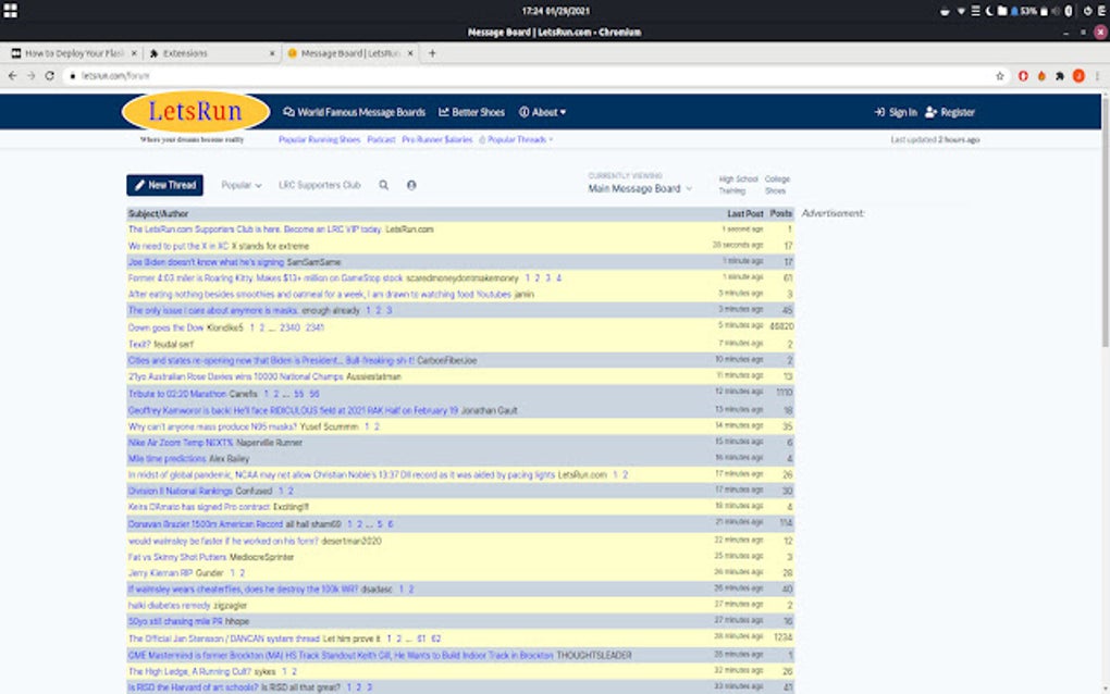 LetsRun Filter for Google Chrome - Extension Download