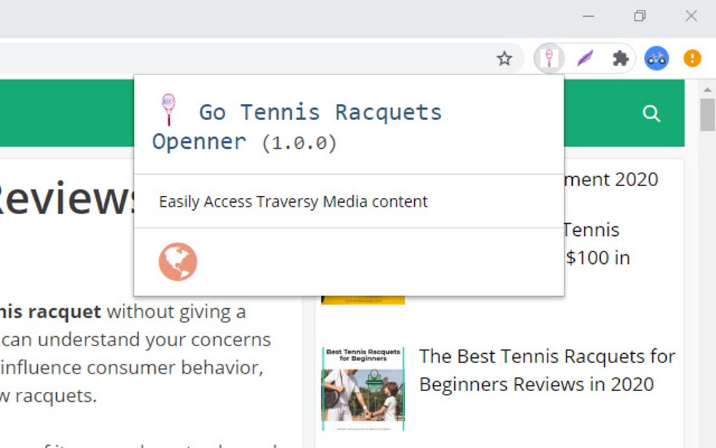 Tennis Racquets Launcher for Google Chrome - Extension Download